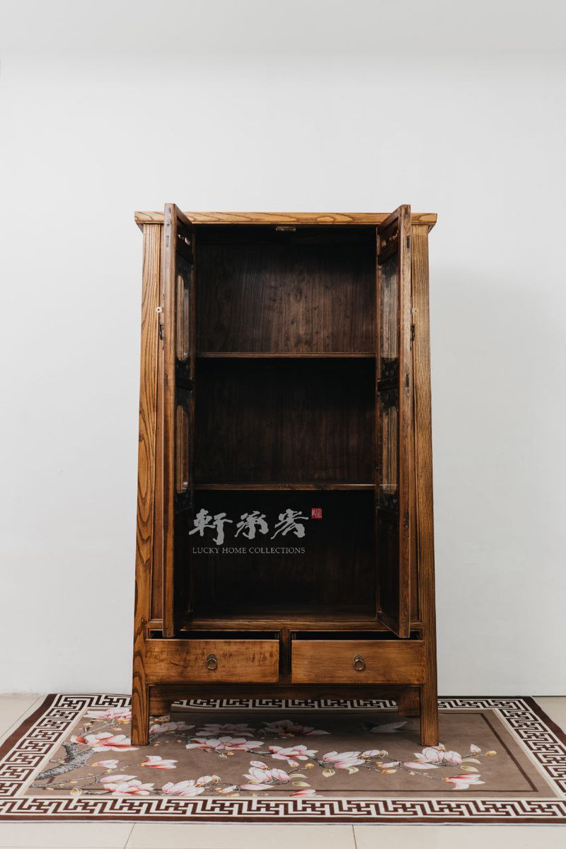 display cabinet with intricate carving in foliage scrolls motifs ...